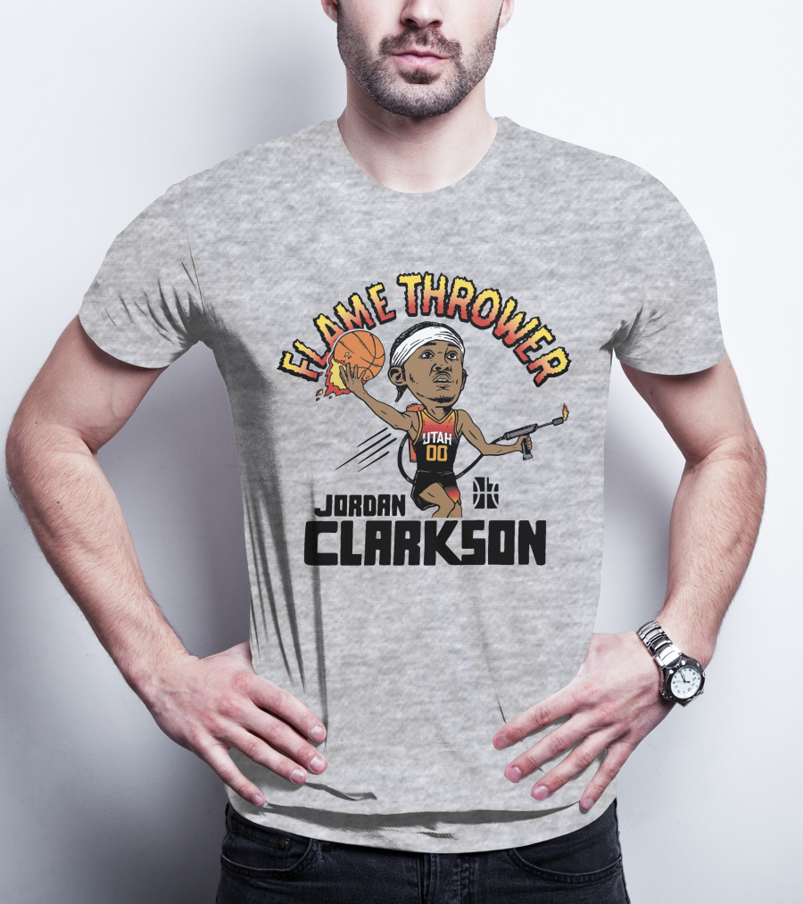 Flamethrower Jordan Clarkson Utah Basketball T-Shirt