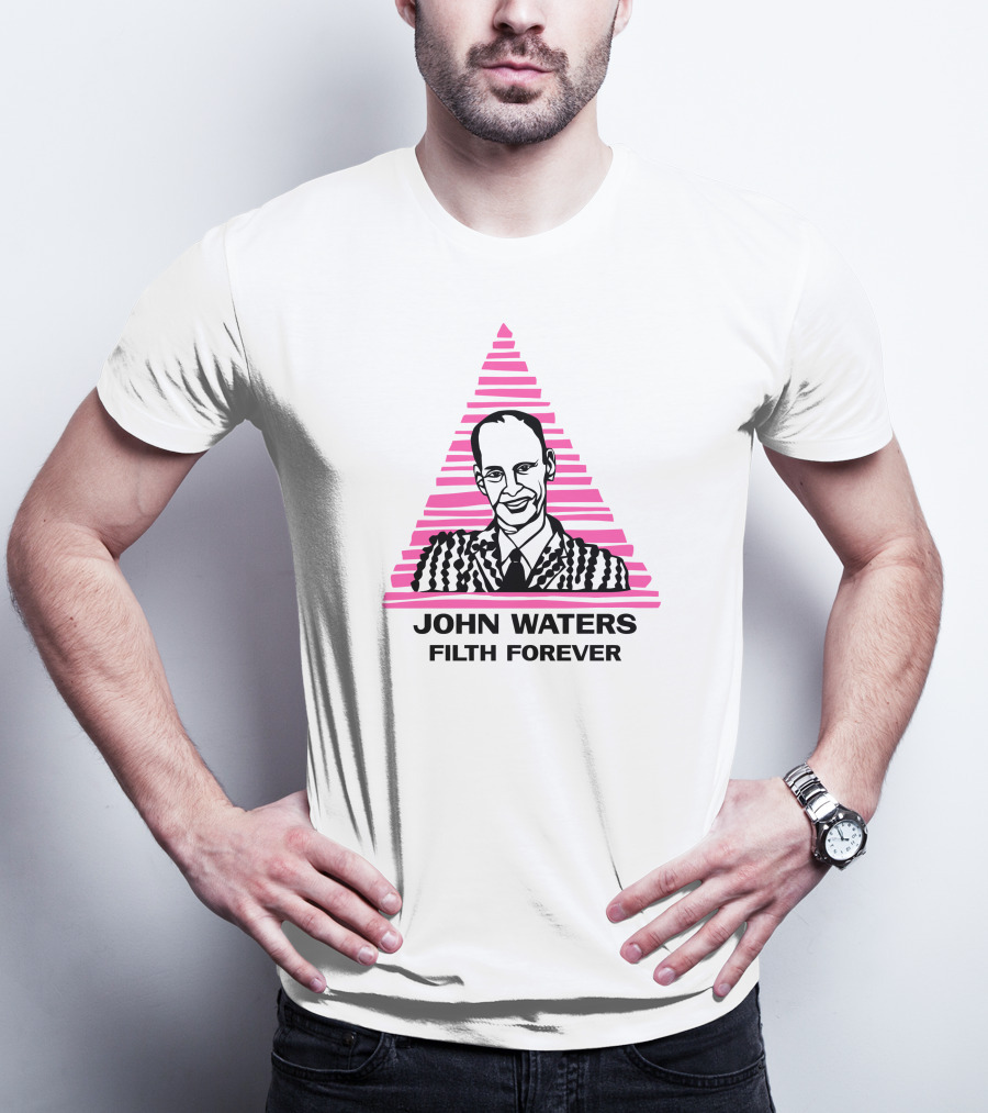 Tees4togo Merch John Waters Filth Forever Iconic Pink Triangle T-Shirt