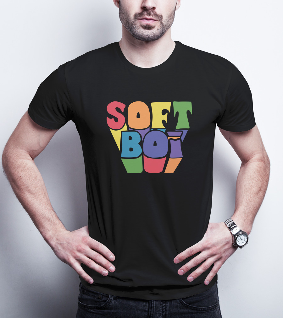 Crankgameplays Soft Boi Colorful 3D Text Merch T-Shirt