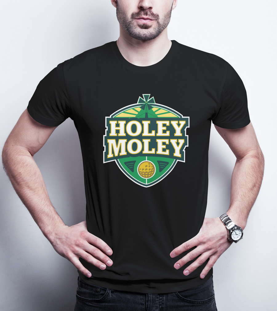 Holey Moley Golf Shield Emblem T-Shirt