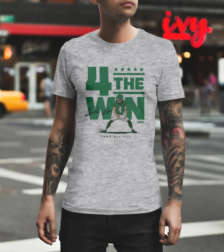 Jake Elliott 4 The Win NFLPA Football Player Nick Sirianni T-Shirt