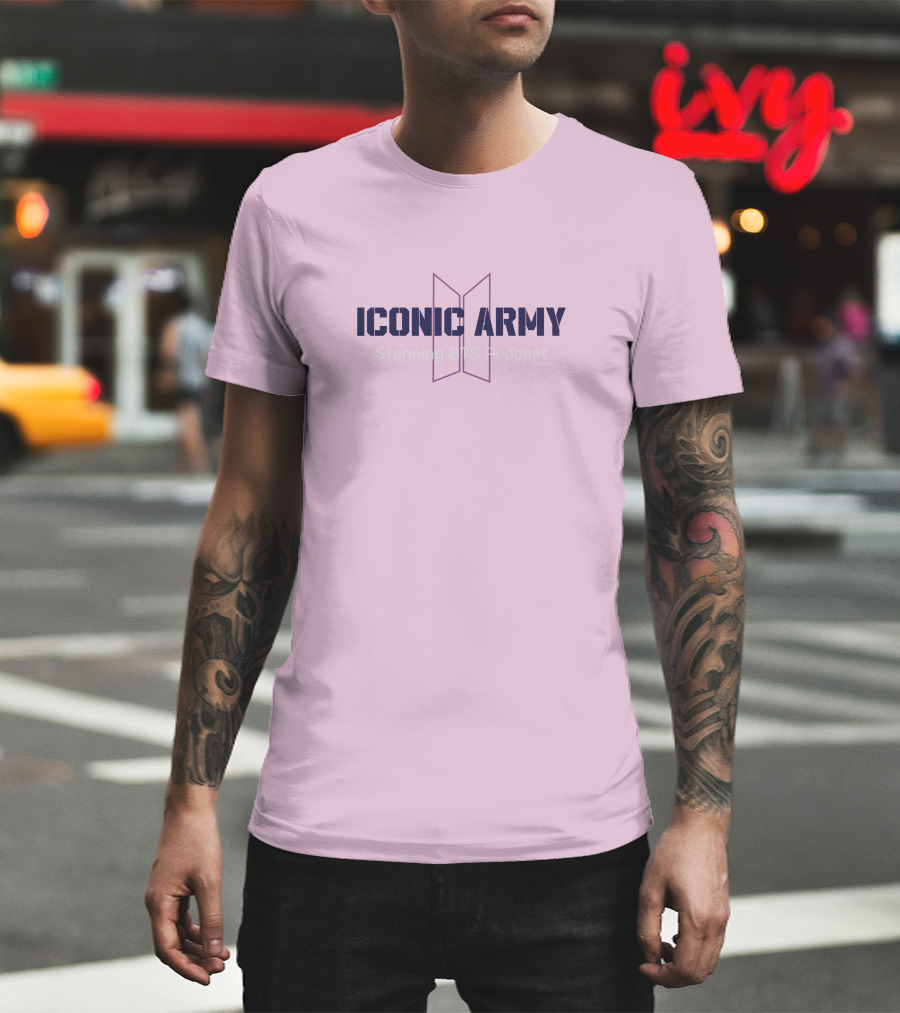 Iconic Army Stanning BTS Podcast T-Shirt