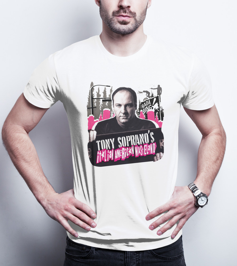 Tony Soprano's Italian American Wasteland Bada Bing Skateboarding Scene T-Shirt