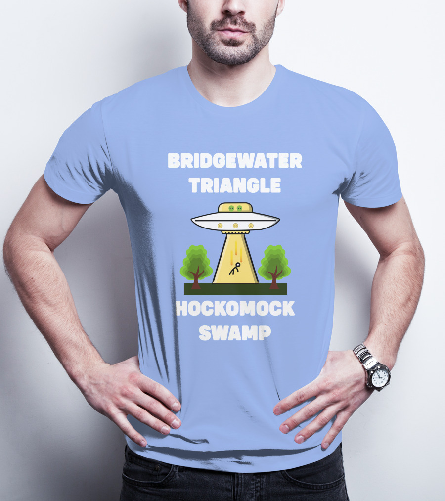 Bridgewater Triangle Hockomock Swamp UFO Alien Abduction Scene T-Shirt