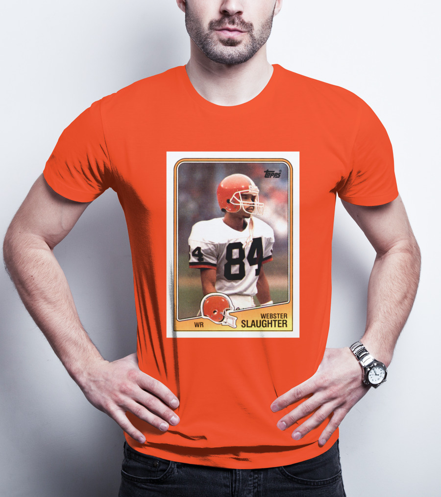 Webster Slaughter WR Cleveland Browns Topps Football Card T-Shirt