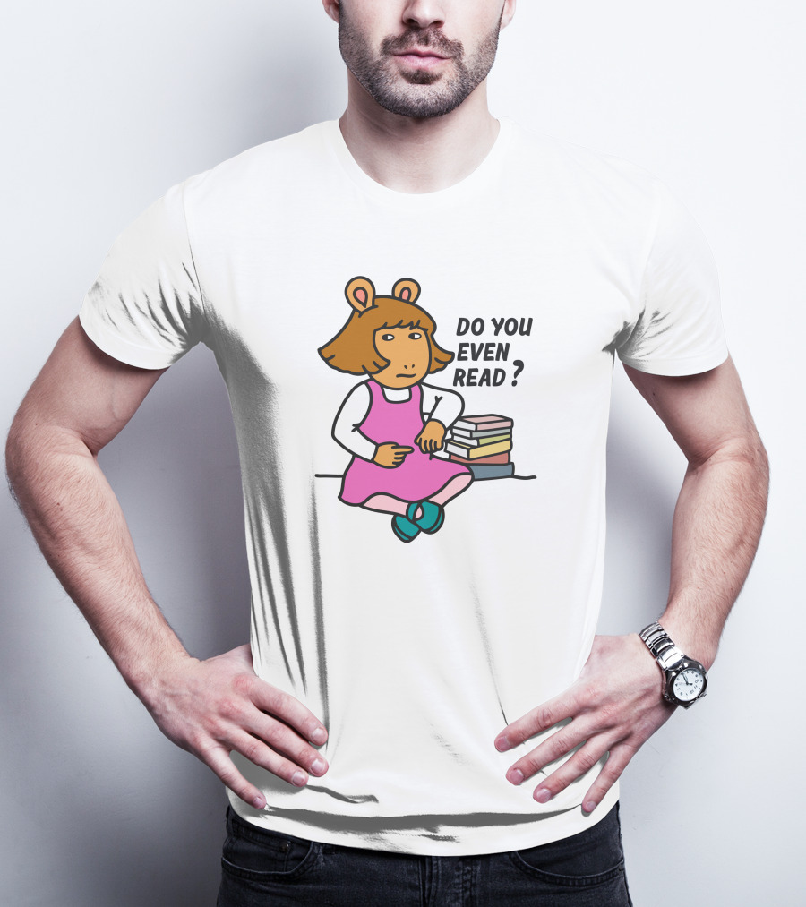 D.W. Read Do You Even Read Inkwell Threads Sitting With Books T-Shirt