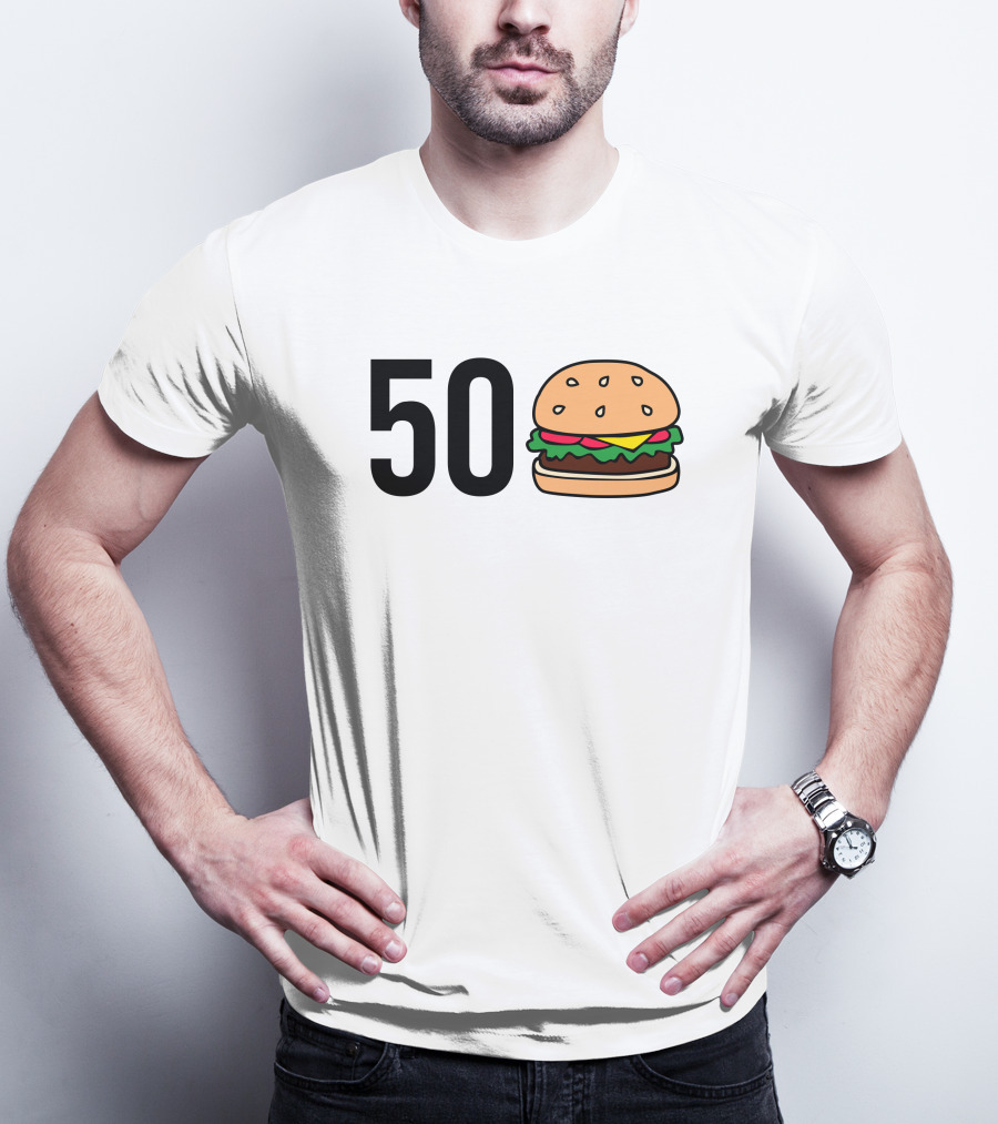 50 Burger Colton Korn 50 Hamburger Cheeseburger T-Shirt