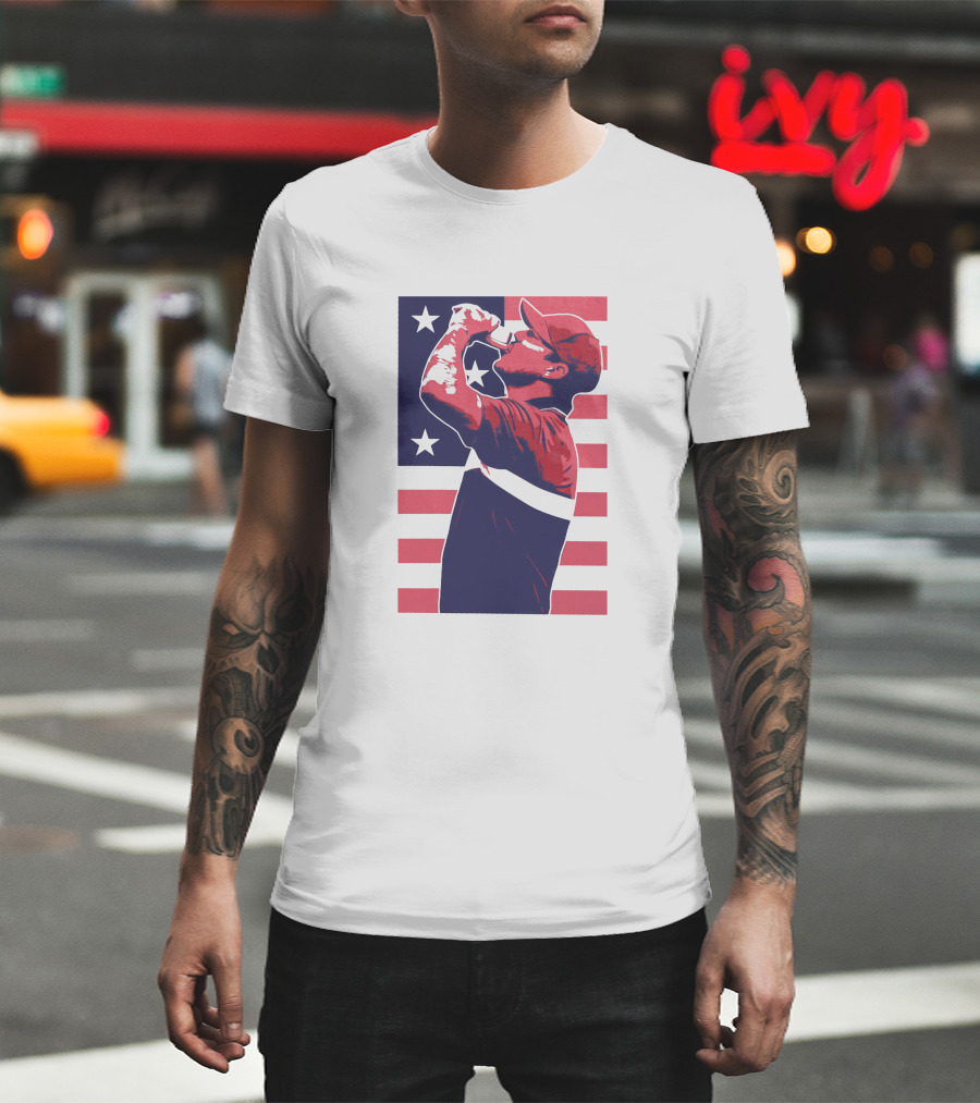 Brooks Koepka The Chug American Flag T-Shirt