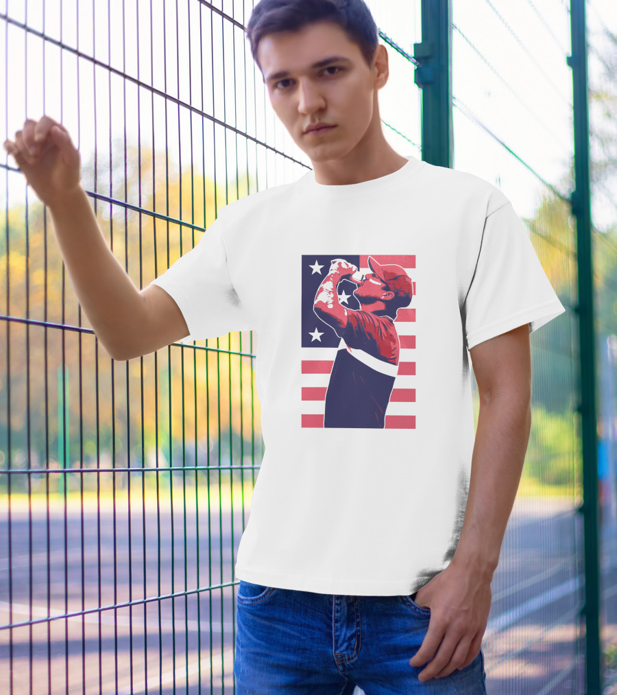 Brooks Koepka The Chug American Flag T-Shirt