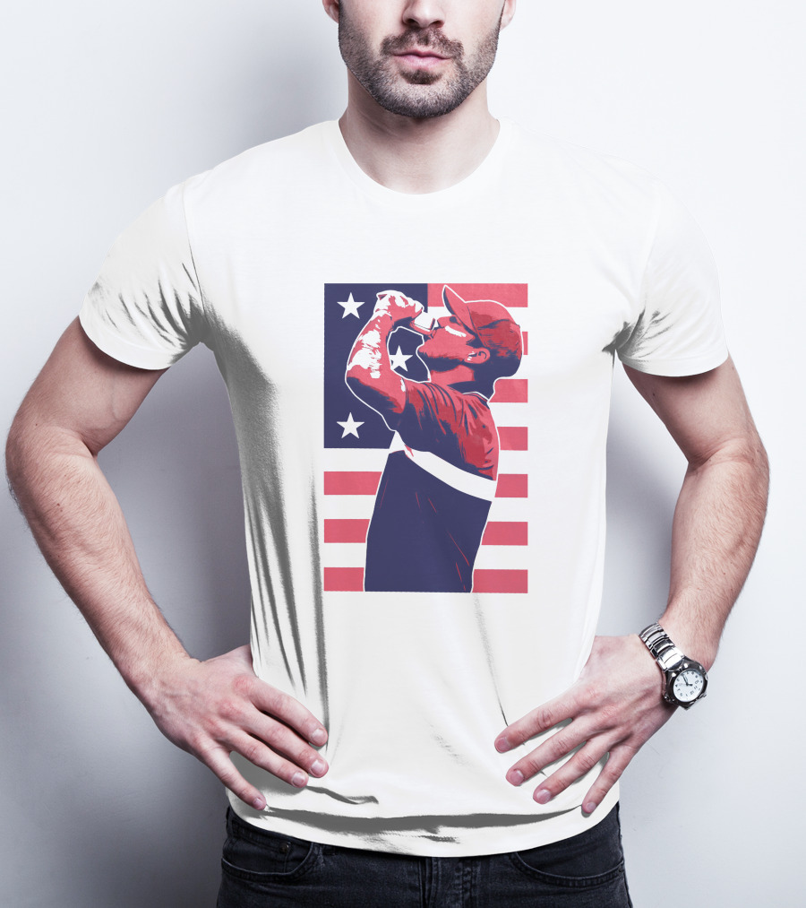 Brooks Koepka The Chug American Flag T-Shirt
