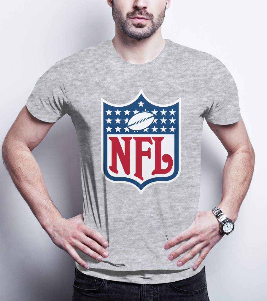 Annie Agar NFL Meeting Football Shield T-Shirt