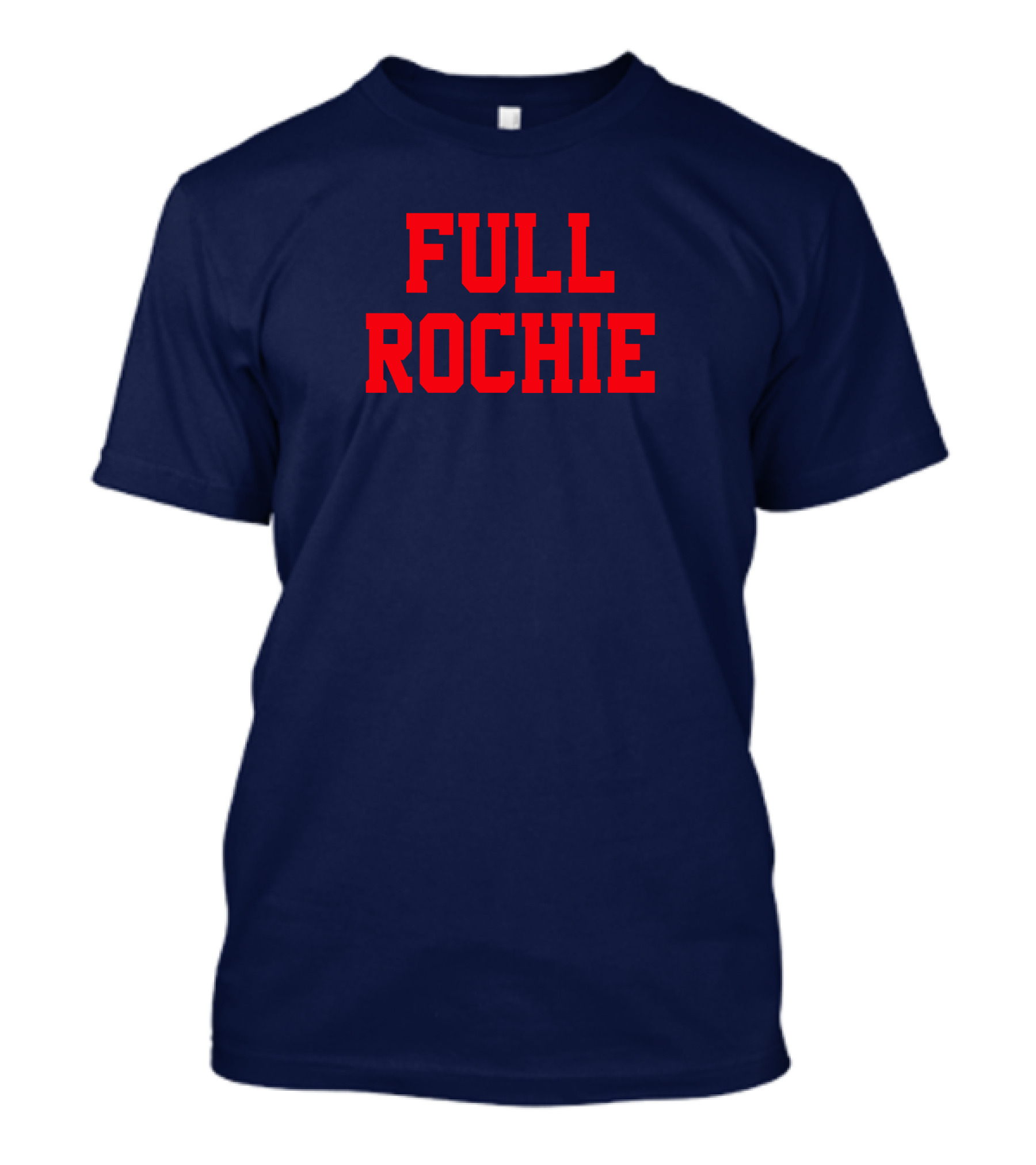Dan Roche Full Rochie Bold Red Text On Dark Blue T-Shirt