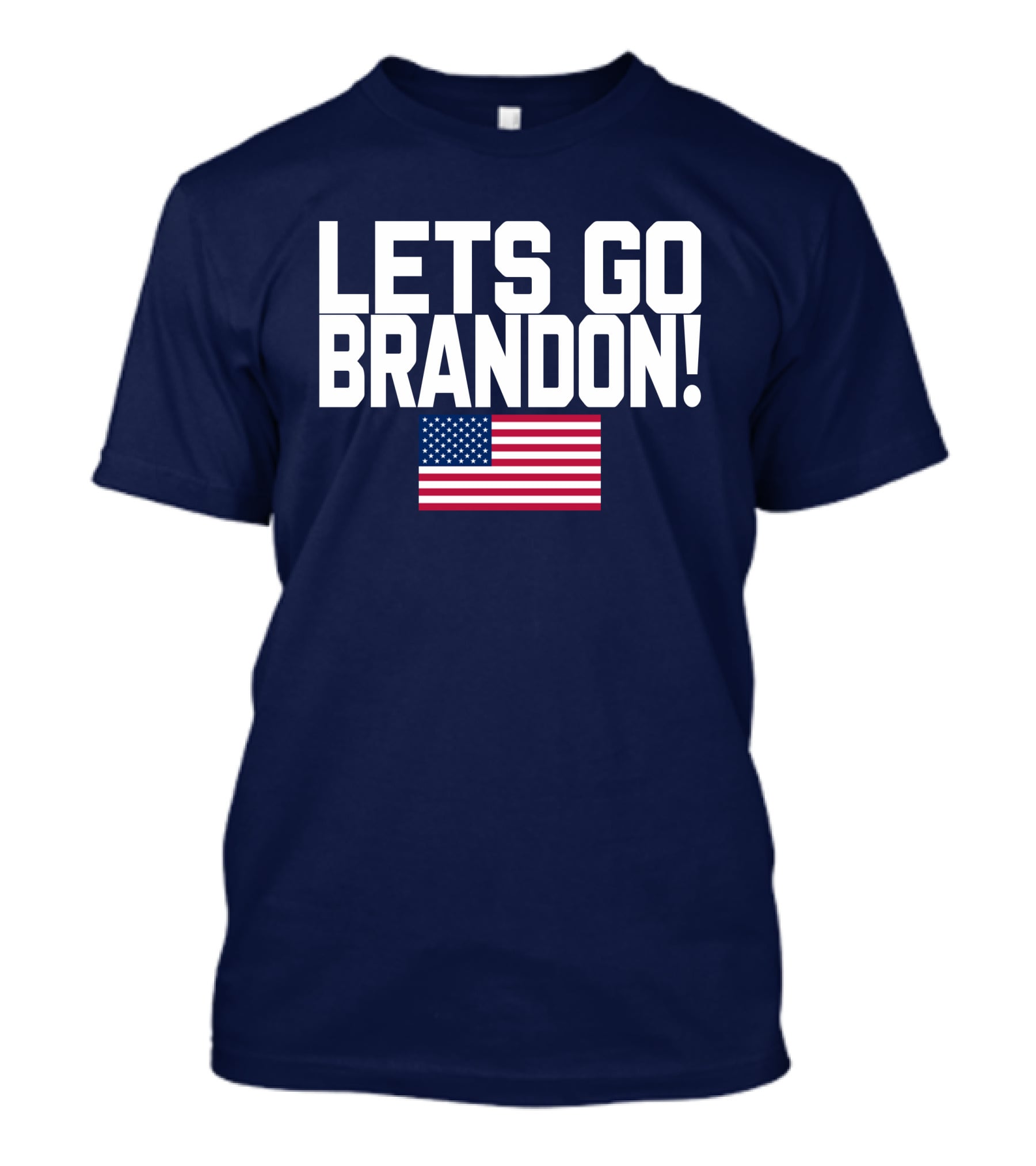 Lets Go Brandon Marine Veteran American Flag T-Shirt