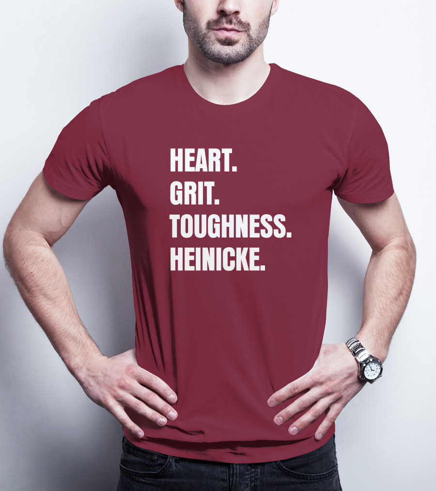 Heart Grit Toughness Heinicke Football Motivation T-Shirt