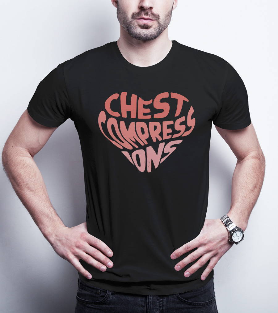 Doctor Mike Shop Heart-Shaped Chest Compressions T-Shirt