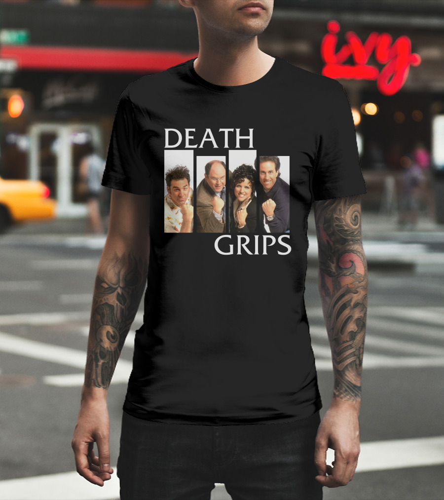 Death Grips Seinfeld Crossover Characters Fist Pose T-Shirt