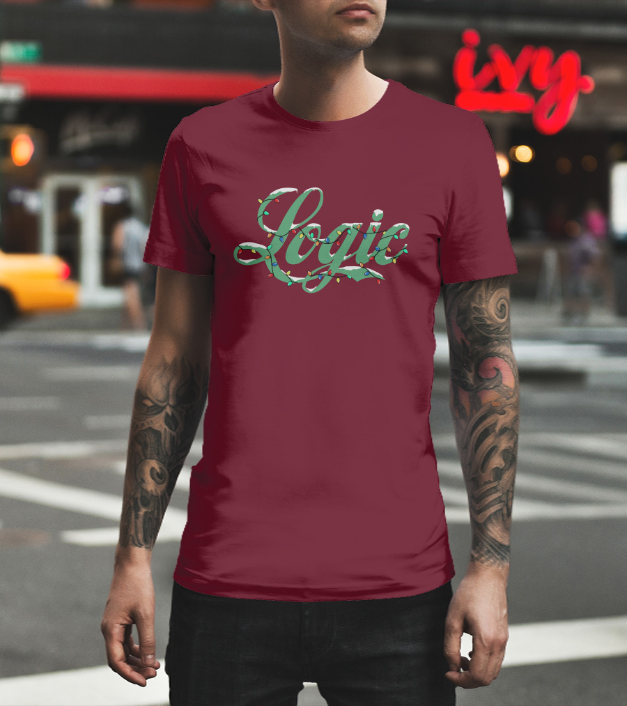 Logic Merch Holiday Lights Script Collection T-Shirt