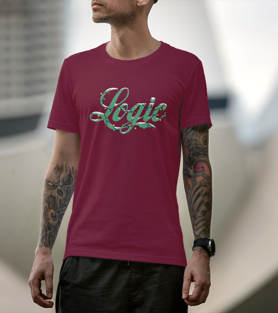 Logic Merch Holiday Lights Script Collection T-Shirt