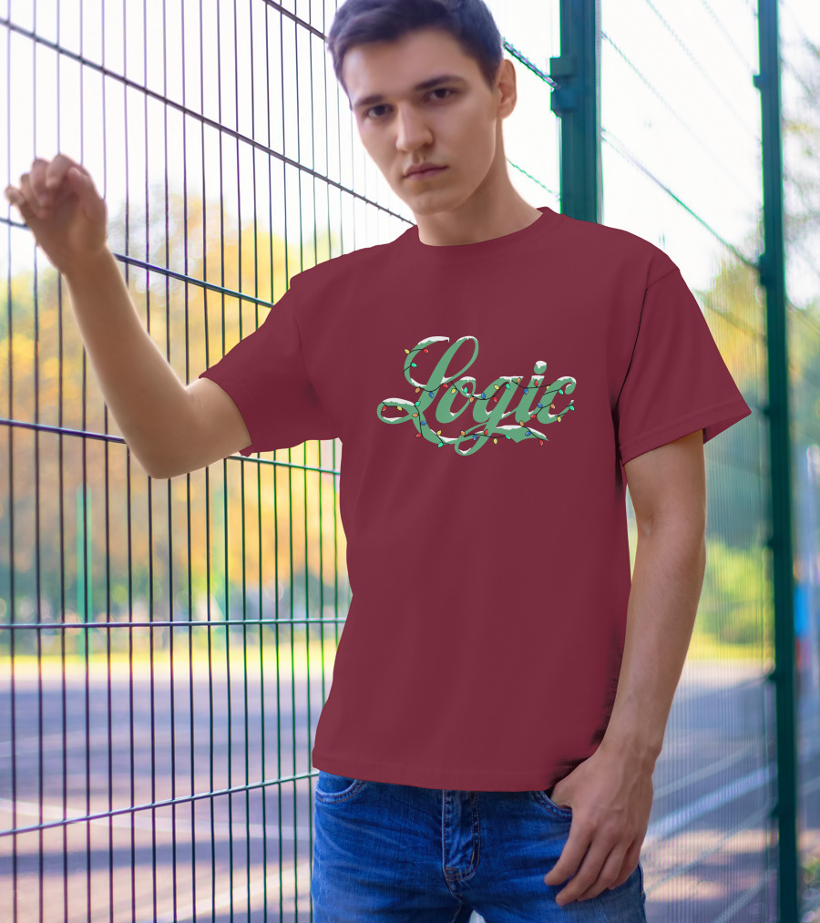 Logic Merch Holiday Lights Script Collection T-Shirt