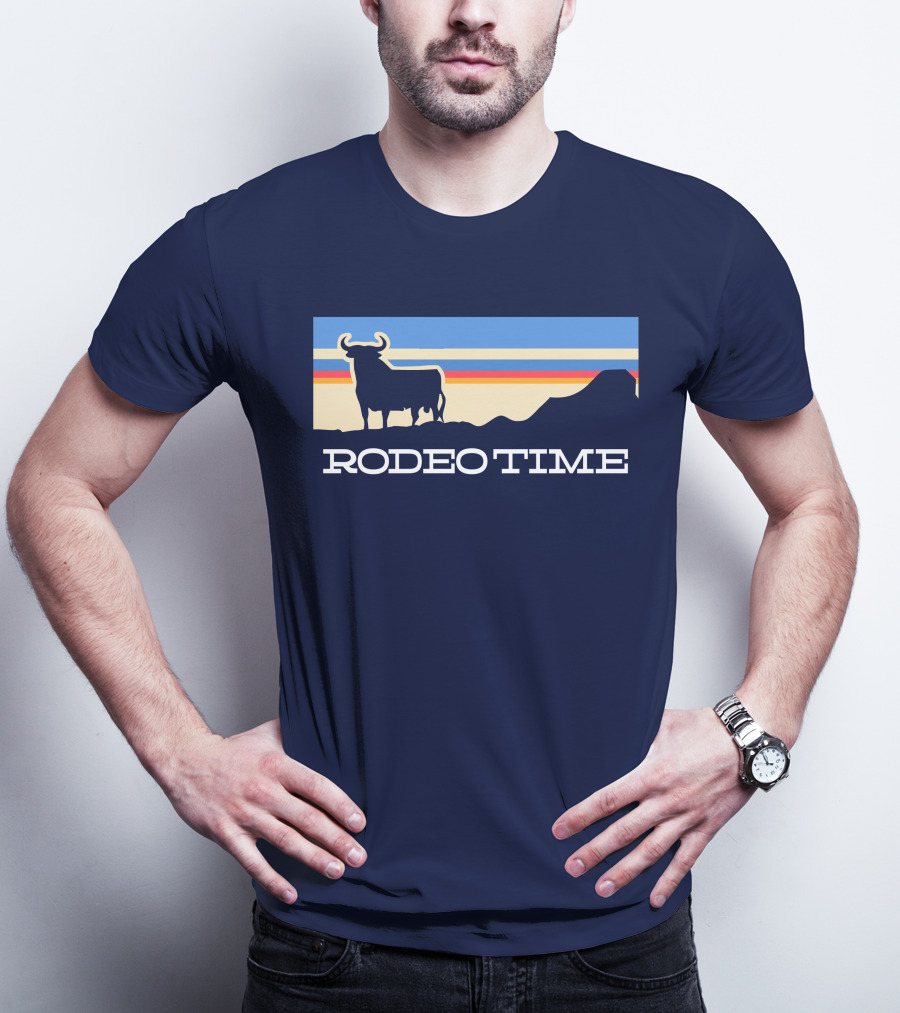Rodeo Time Sunset Bull Silhouette By Dale Brisby T-Shirt