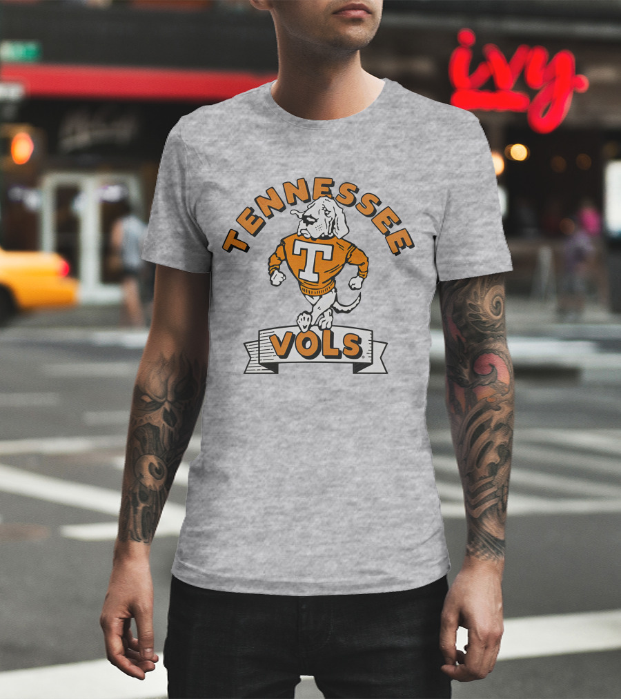 Chris Lofton Tennessee Vols Vintage Smokey Mascot Homefield T-Shirt