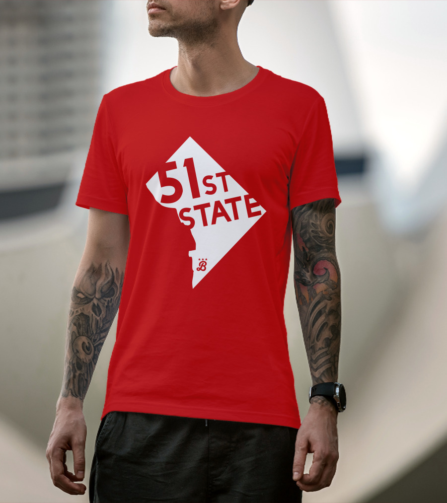 Juan Soto 51St State Wear Bailiwick Washington DC 51st State Outline T-Shirt