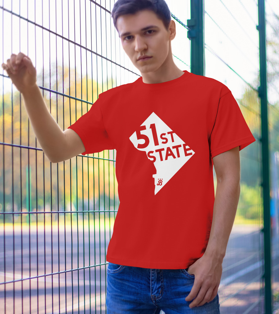 Juan Soto 51St State Wear Bailiwick Washington DC 51st State Outline T-Shirt