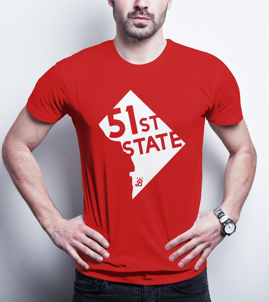 Juan Soto 51St State Wear Bailiwick Washington DC 51st State Outline T-Shirt