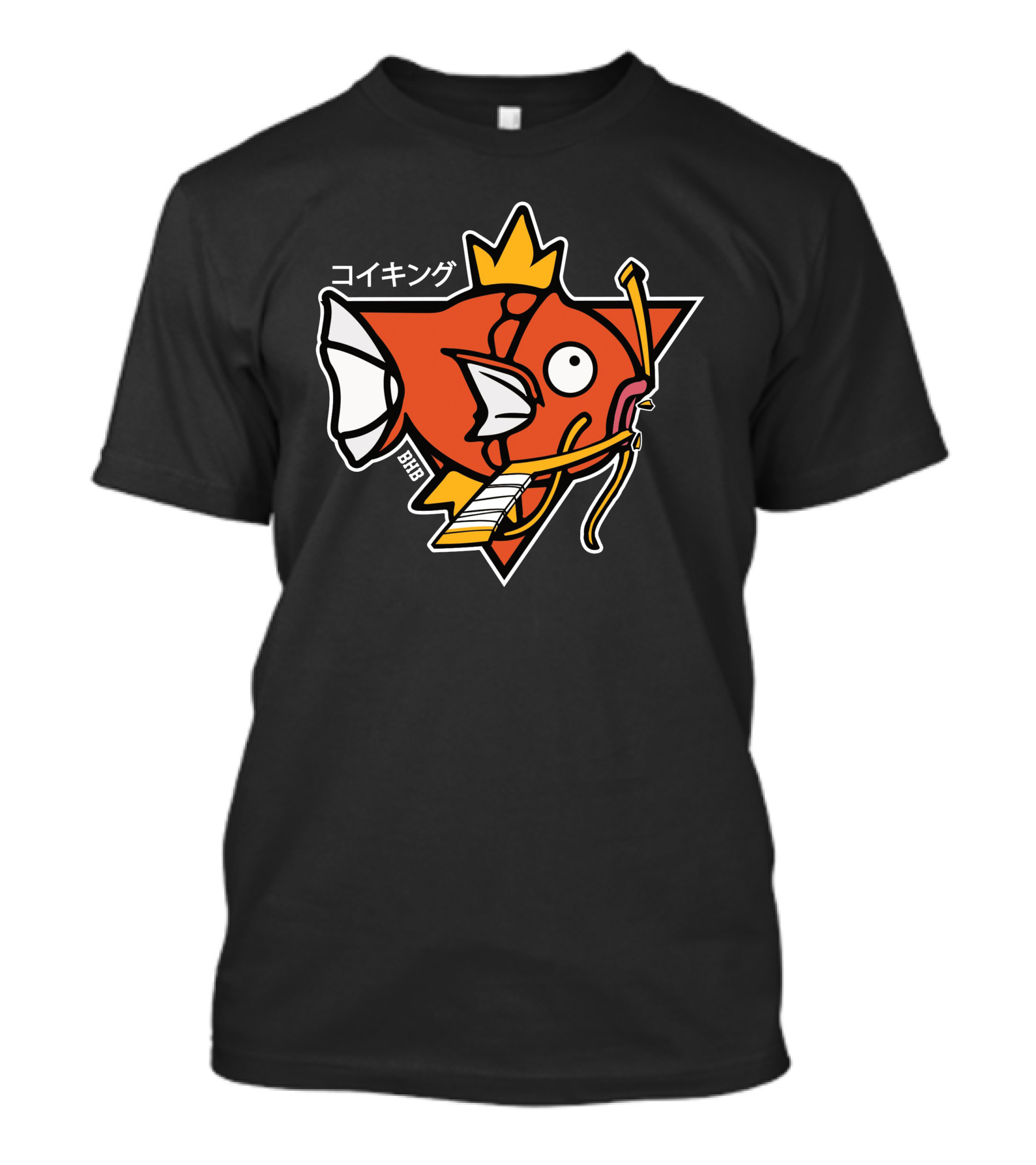 Magikarp King Fish Japanese Text Star Crown T-Shirt