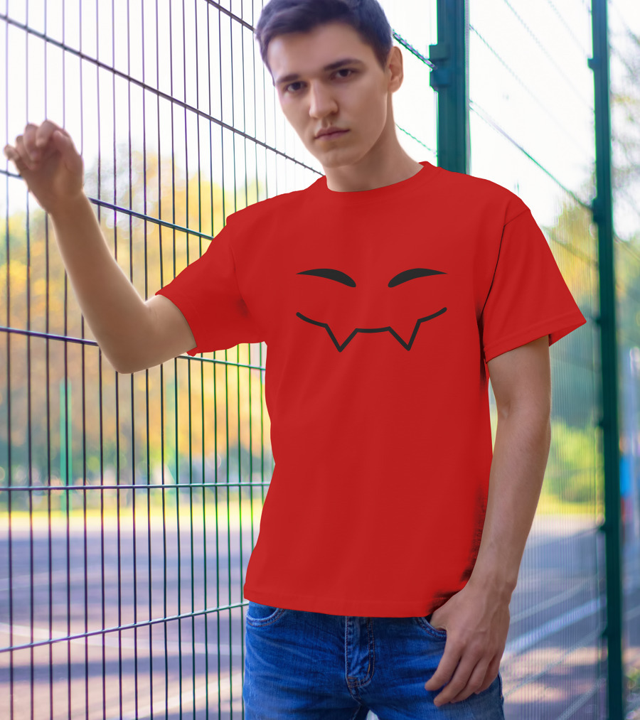 Badboyhalo Fang Face Red Pullover T-Shirt