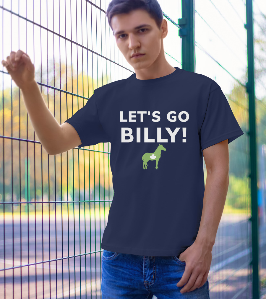 LET'S GO BILLY Maple Leaf Horse Canada Spirit T-Shirt