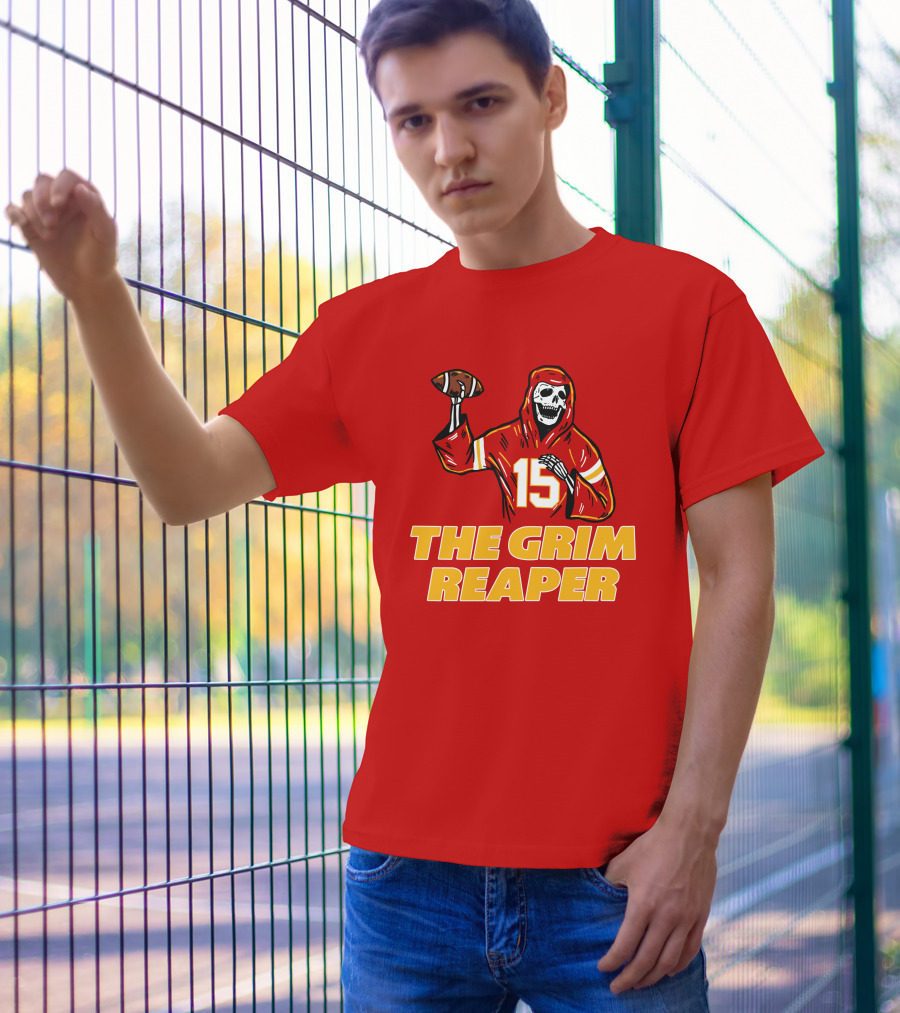 The Grim Reaper 15 Patrick Mahomes KC Chiefs T-Shirt