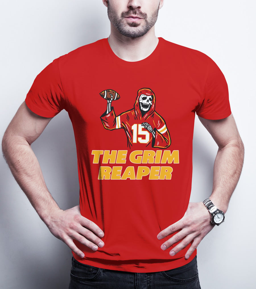The Grim Reaper 15 Patrick Mahomes KC Chiefs T-Shirt