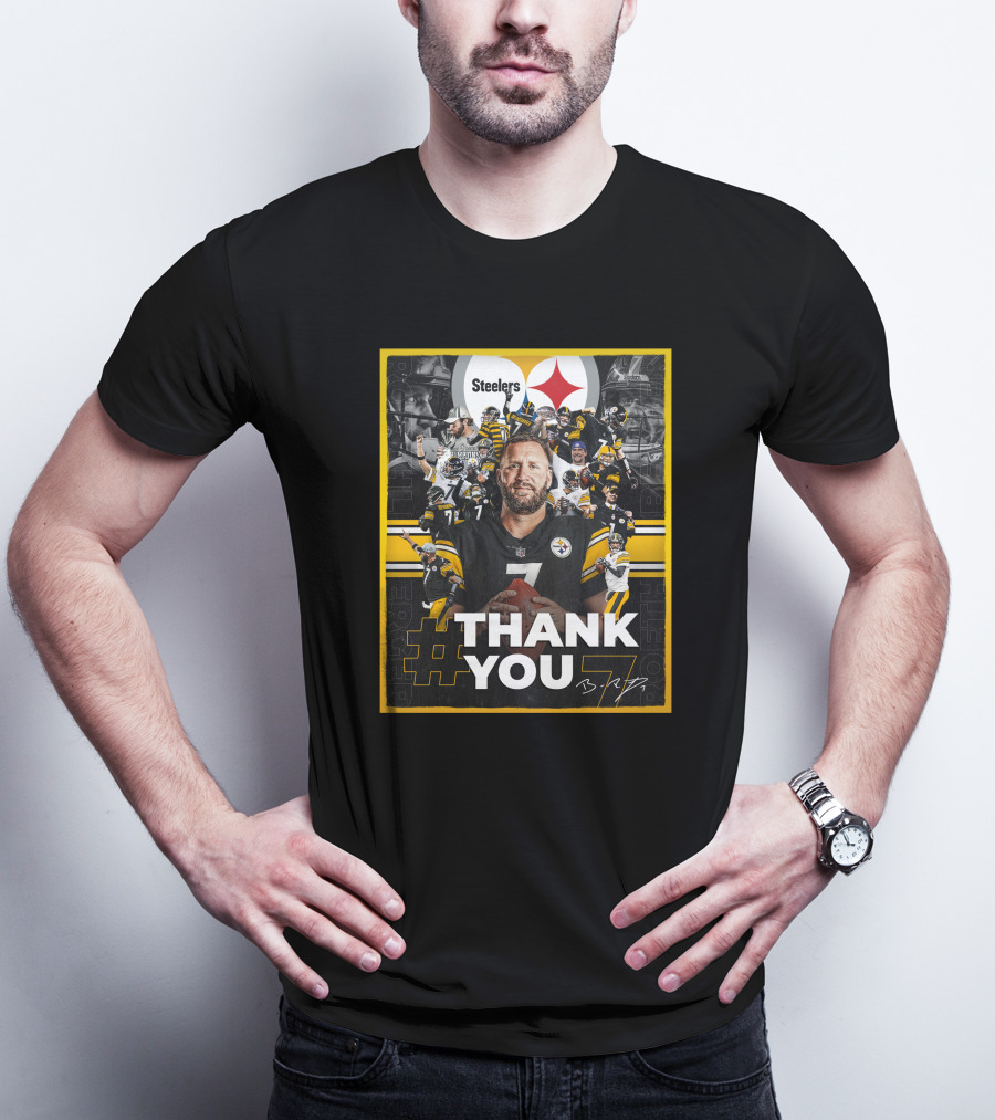 Thank You 7 Ben Roethlisberger Steelers Tribute Image T-Shirt