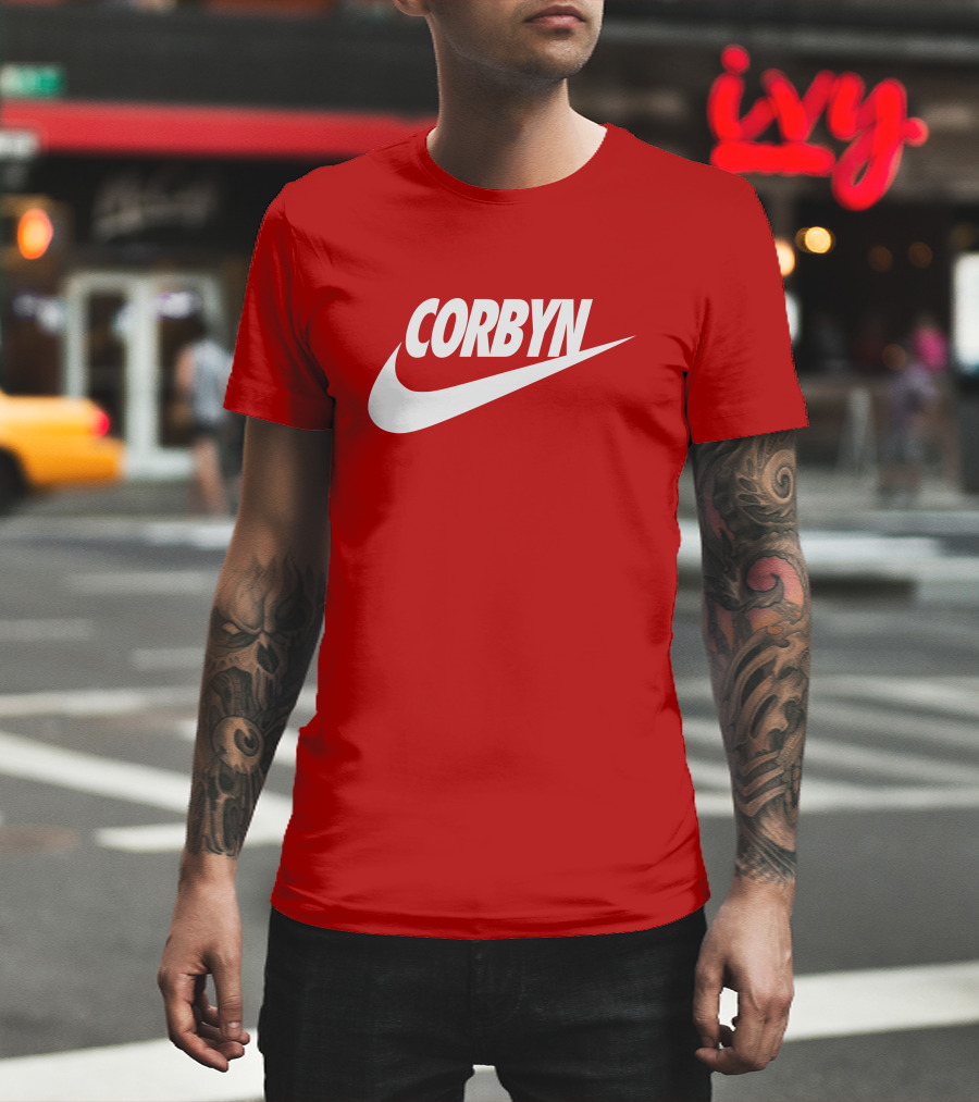 Corbyn Swoosh Parody Red T-Shirt