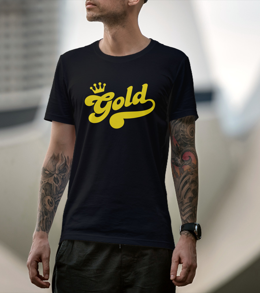 Lamar Jackson Gold Funko Crown T-Shirt