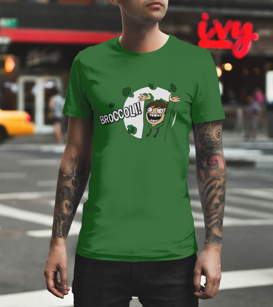 Eddsworld Broccoli Enthusiastic Character T-Shirt