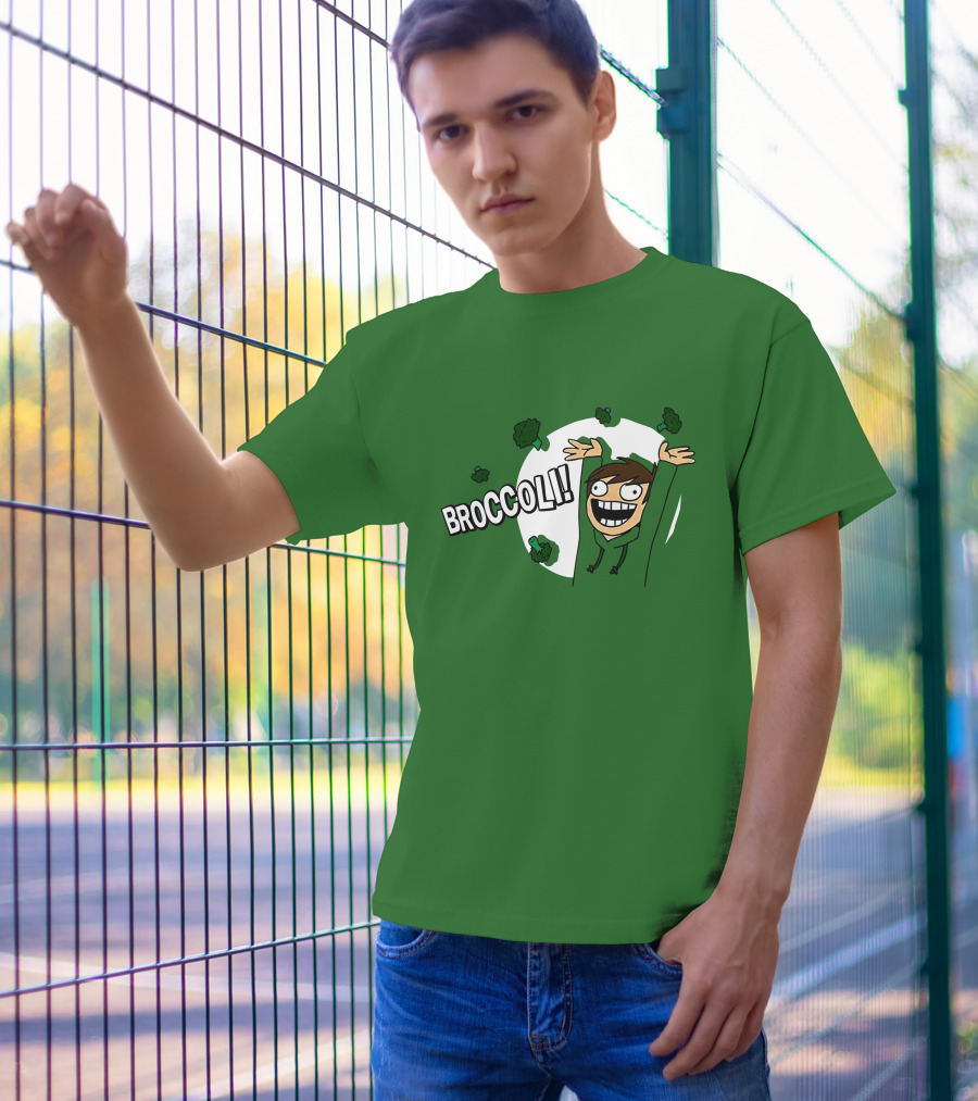 Eddsworld Broccoli Enthusiastic Character T-Shirt