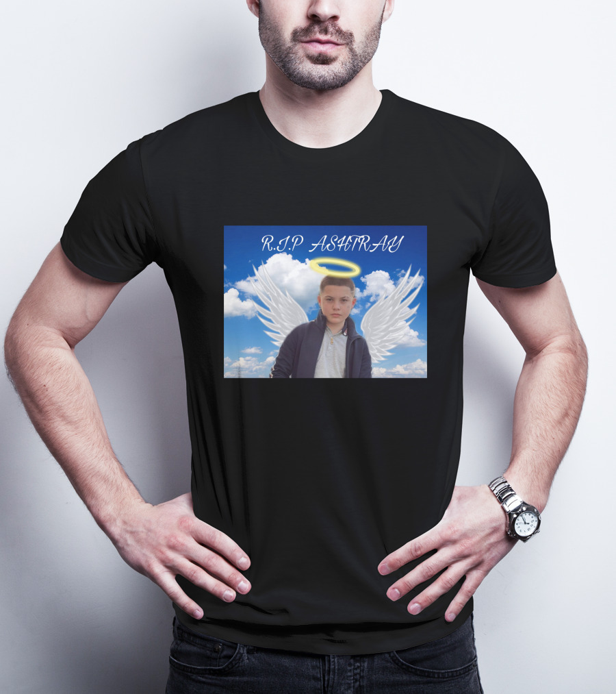 R.I.P. Ashtray Angel Wings Based Savage T-Shirt