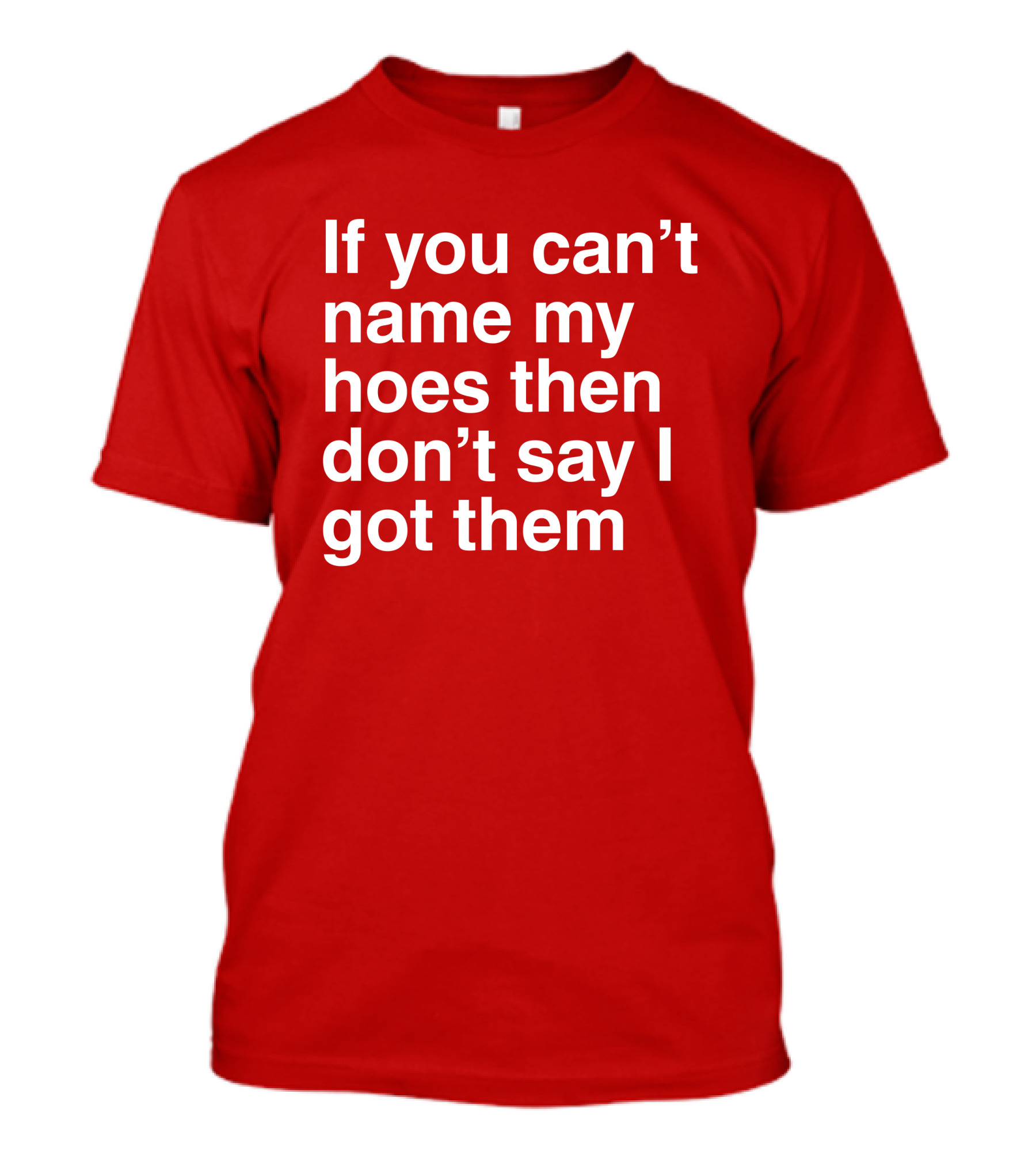 If You Can't Name My Hoes Then Don't Say I Got Them T-Shirt