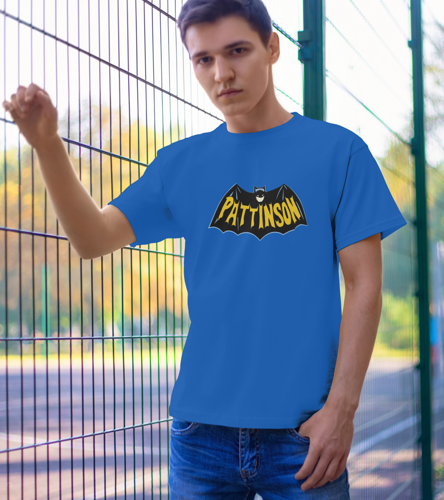 Pattinson Bat Logo Monochrome Comic T-Shirt