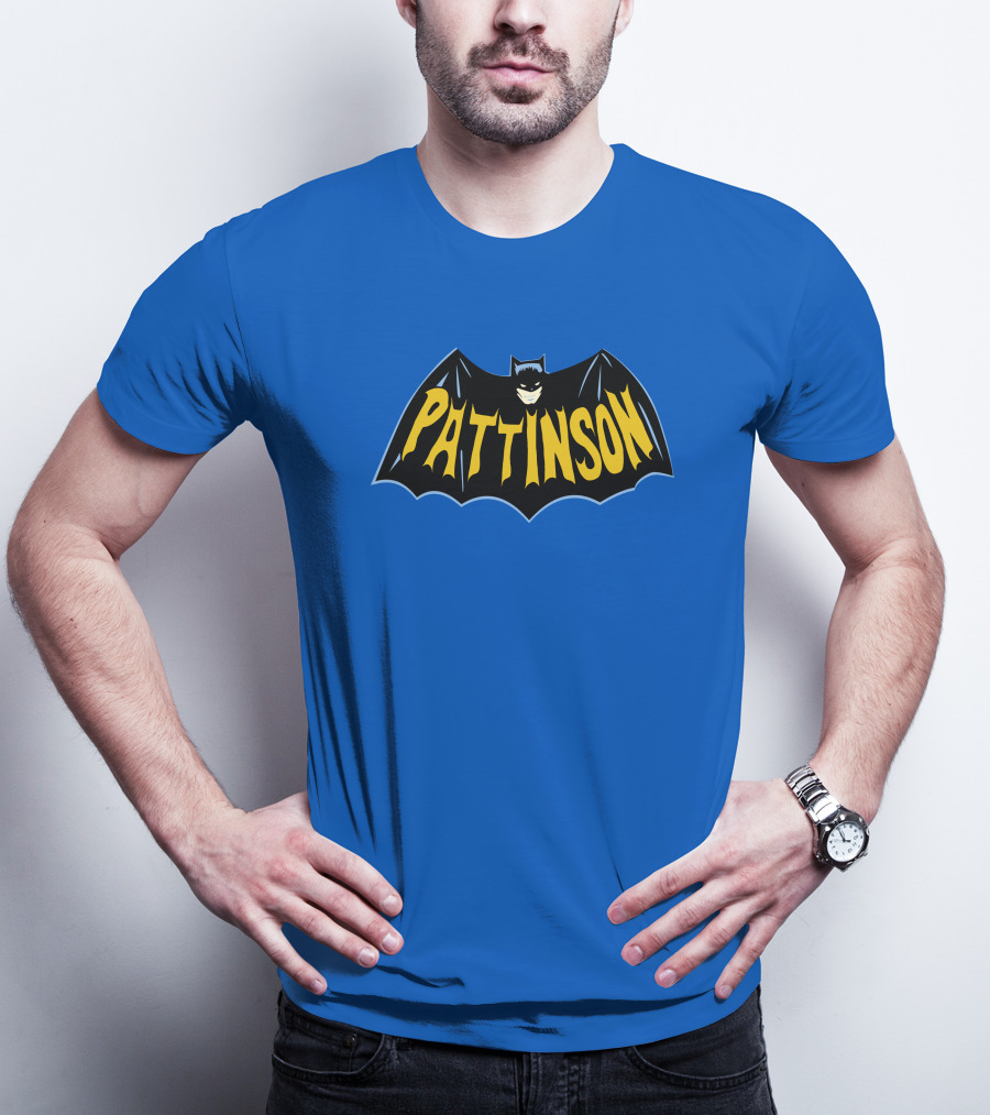 Pattinson Bat Logo Monochrome Comic T-Shirt