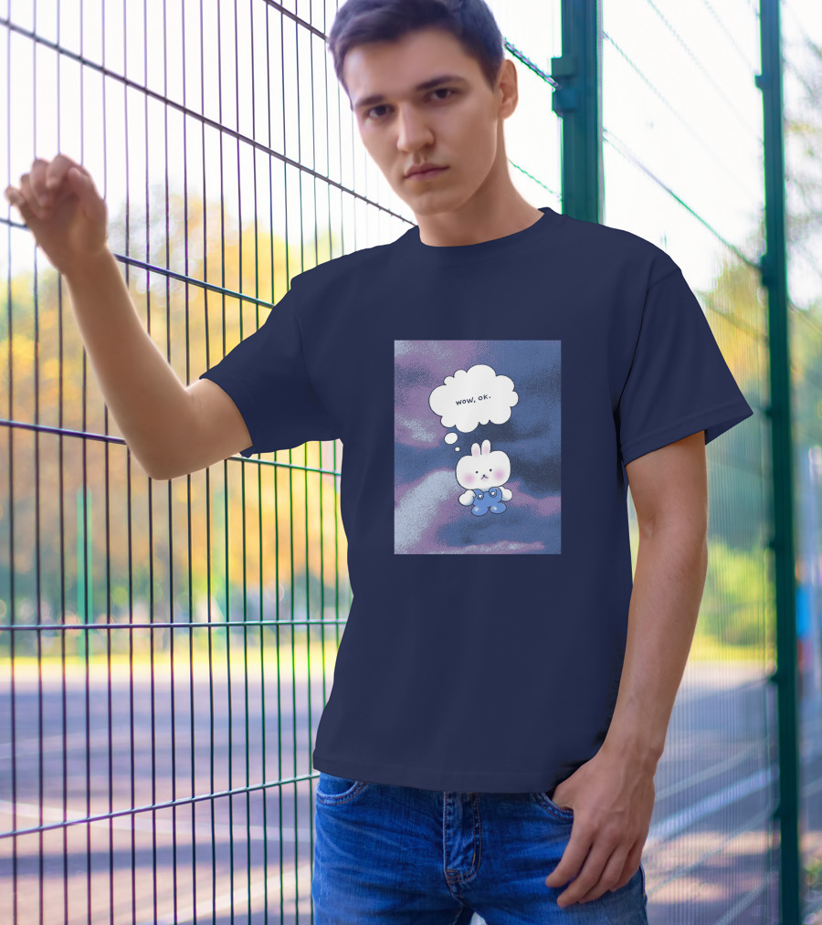 The Yetee Merch Wow Ok Thought Bubble Character T-Shirt