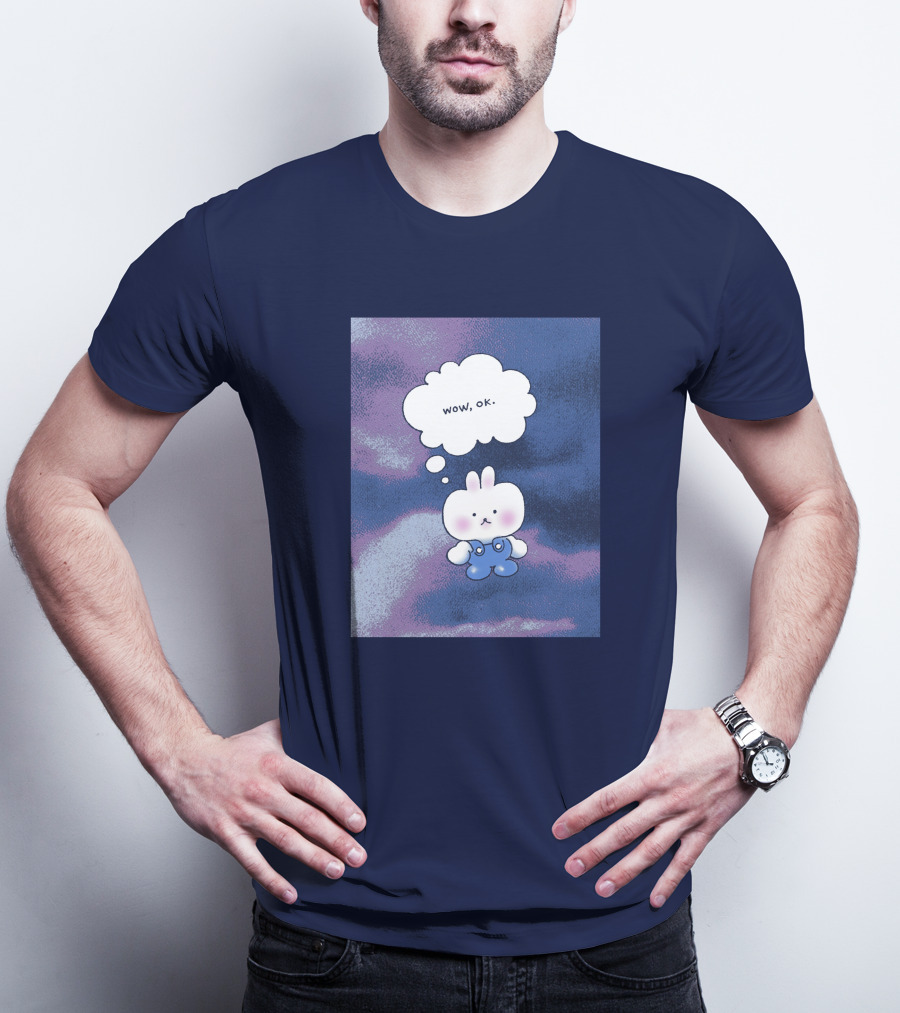 The Yetee Merch Wow Ok Thought Bubble Character T-Shirt