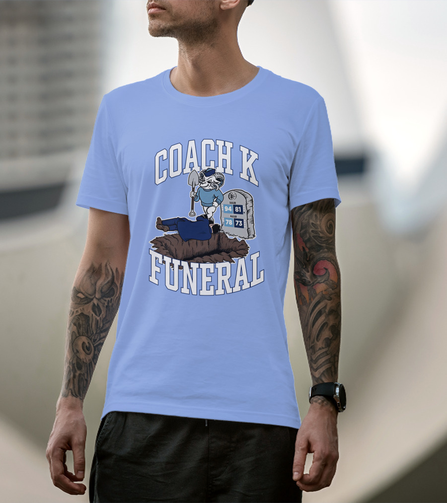 Coach K Funeral 94 81 78 73 Dave Portnoy T-Shirt