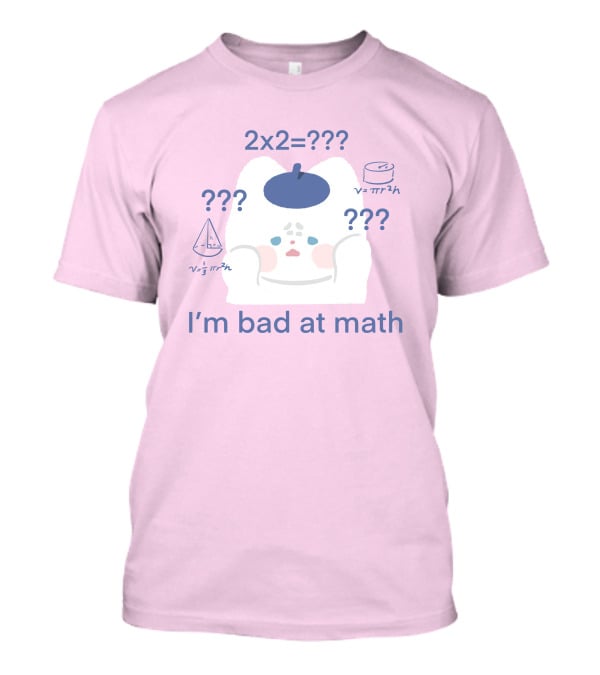Maobabie Merch I'm Bad At Math Jennie Cat Confused By Math Equations T-Shirt