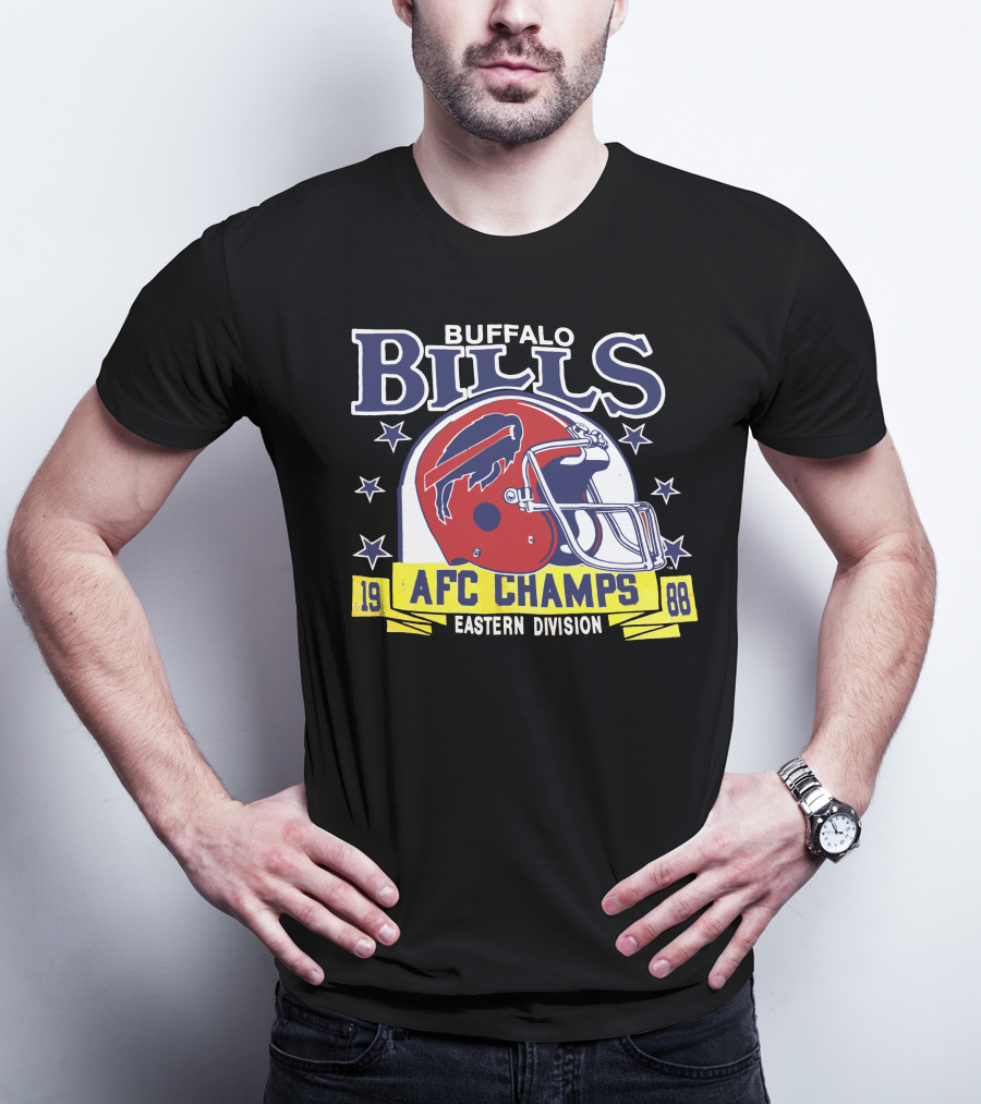 Buffalo Bills 1988 AFC Champs Eastern Division Vintage Helmet T-Shirt