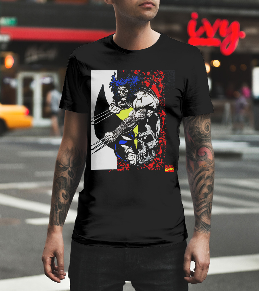 Vtg. Wolverine 1993 Marvel Comics X-Men Claws Red Skull T-Shirt