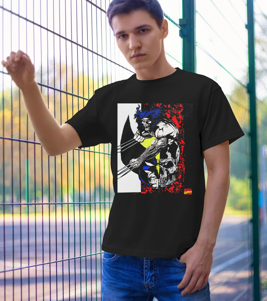 Vtg. Wolverine 1993 Marvel Comics X-Men Claws Red Skull T-Shirt