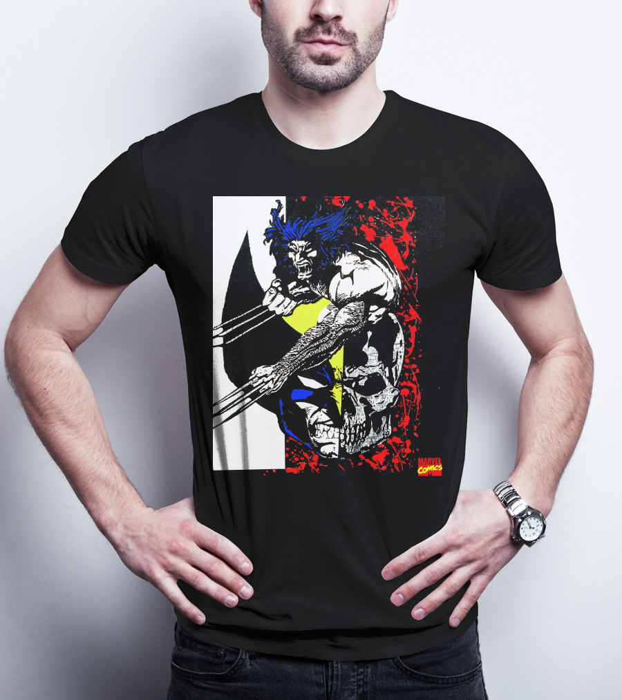 Vtg. Wolverine 1993 Marvel Comics X-Men Claws Red Skull T-Shirt
